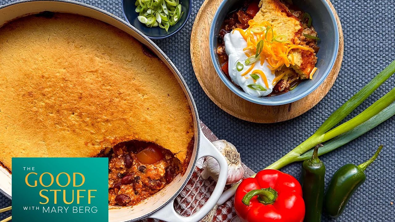 Mary Berg's Veggie Chili Pot Pie | The Good Stuff with Mary Berg - YouTube