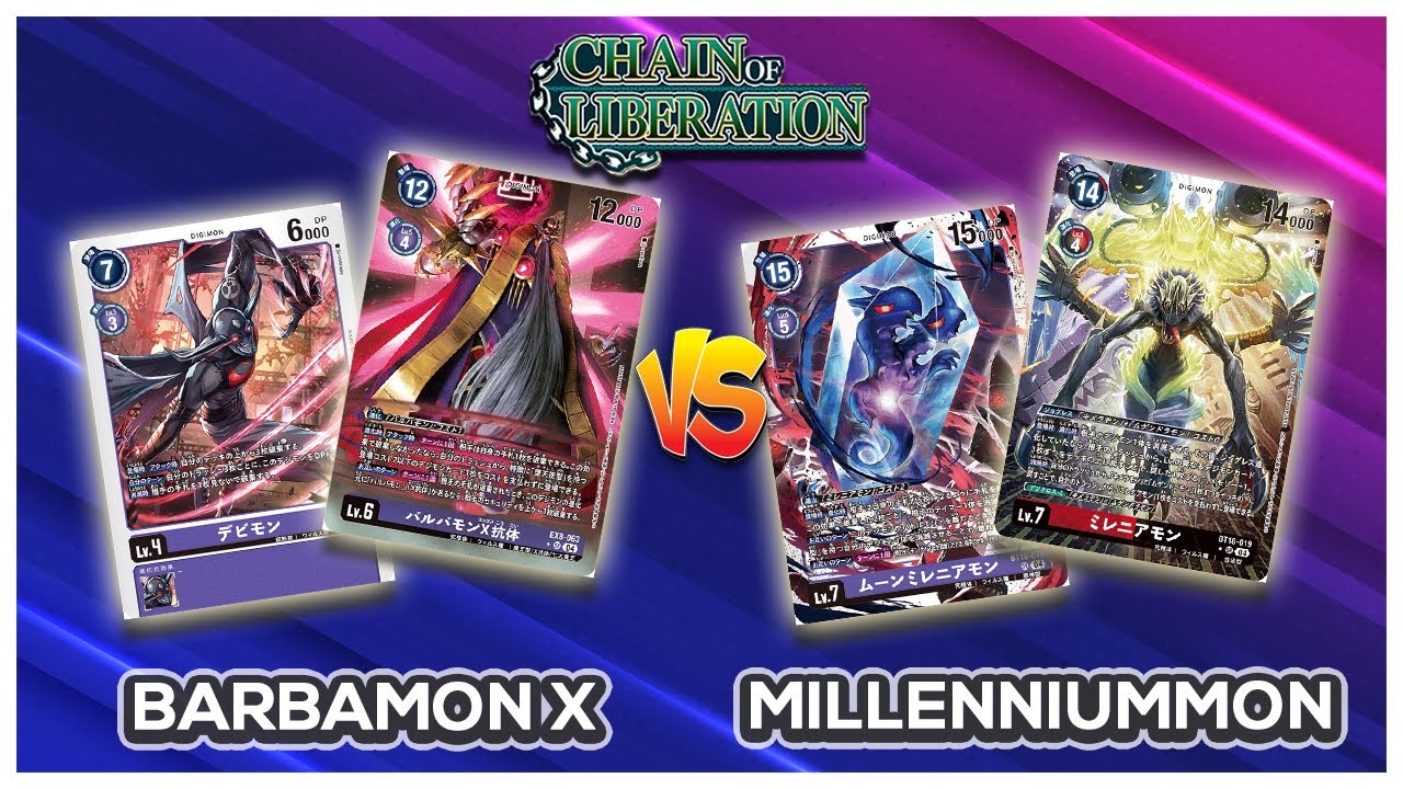 Barbamon X vs Millenniummon | EX-08 Gameplay | Drasil | Digimon TCG ...