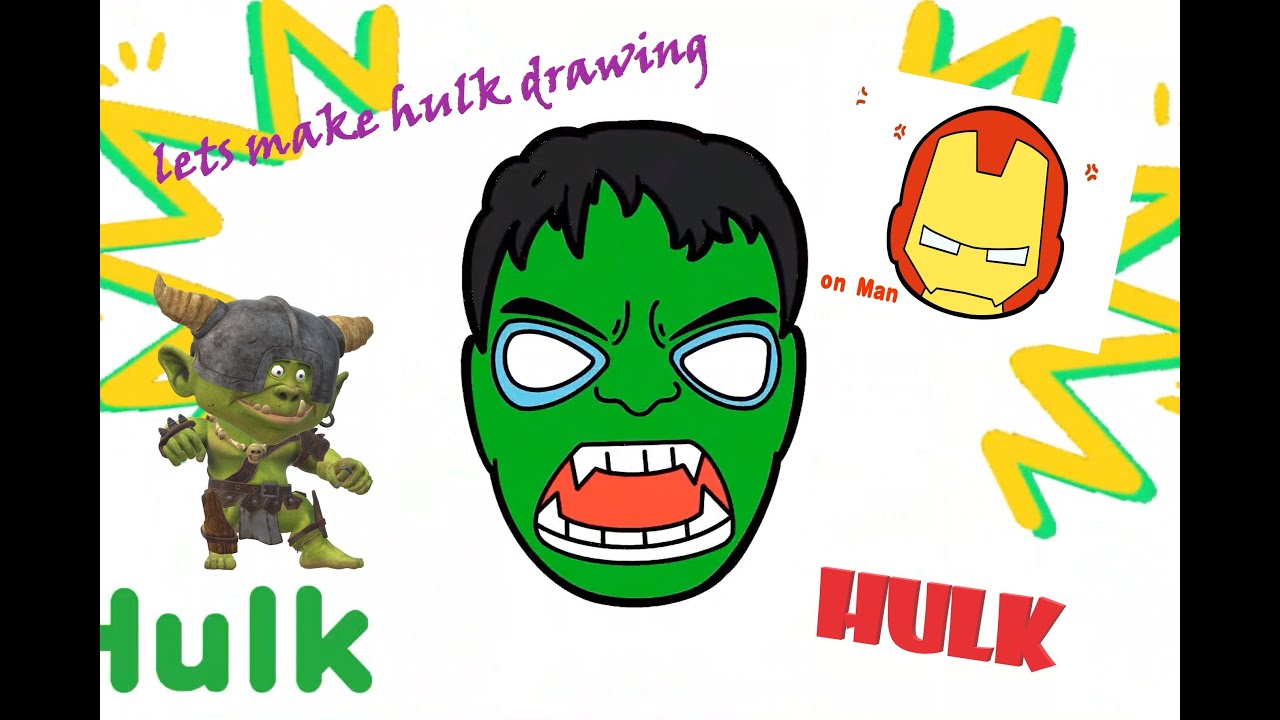 Painting video | Draw a Hulk | Green Hulk | Learn to Paint Hulk # ...