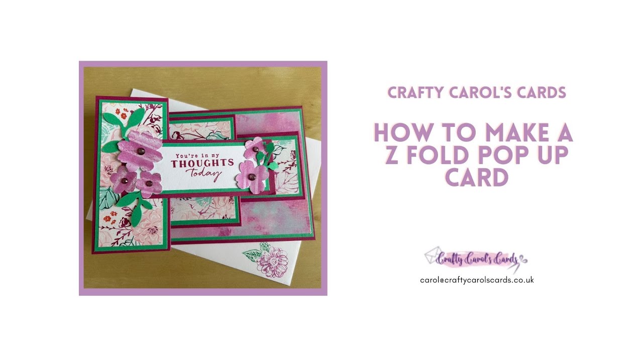 How to make a Z fold pop up card - YouTube
