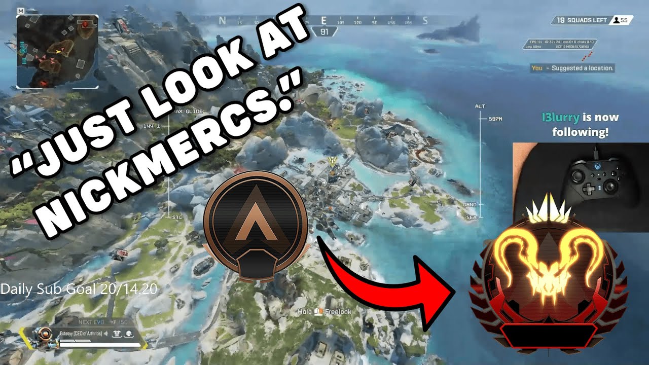 extesyy on how to actually get pred in apex legends. 😮 - YouTube