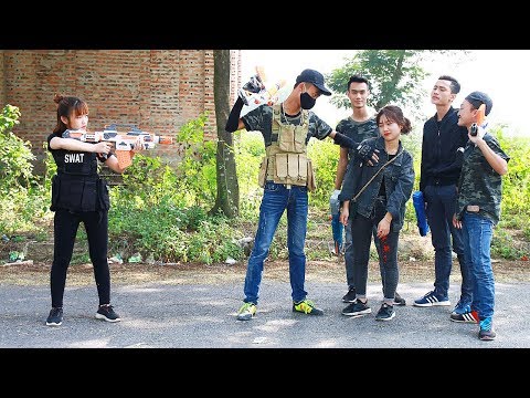 Action S.W.A.T The Avengers Nerf guns Guardians Rescue Woman Nerf war