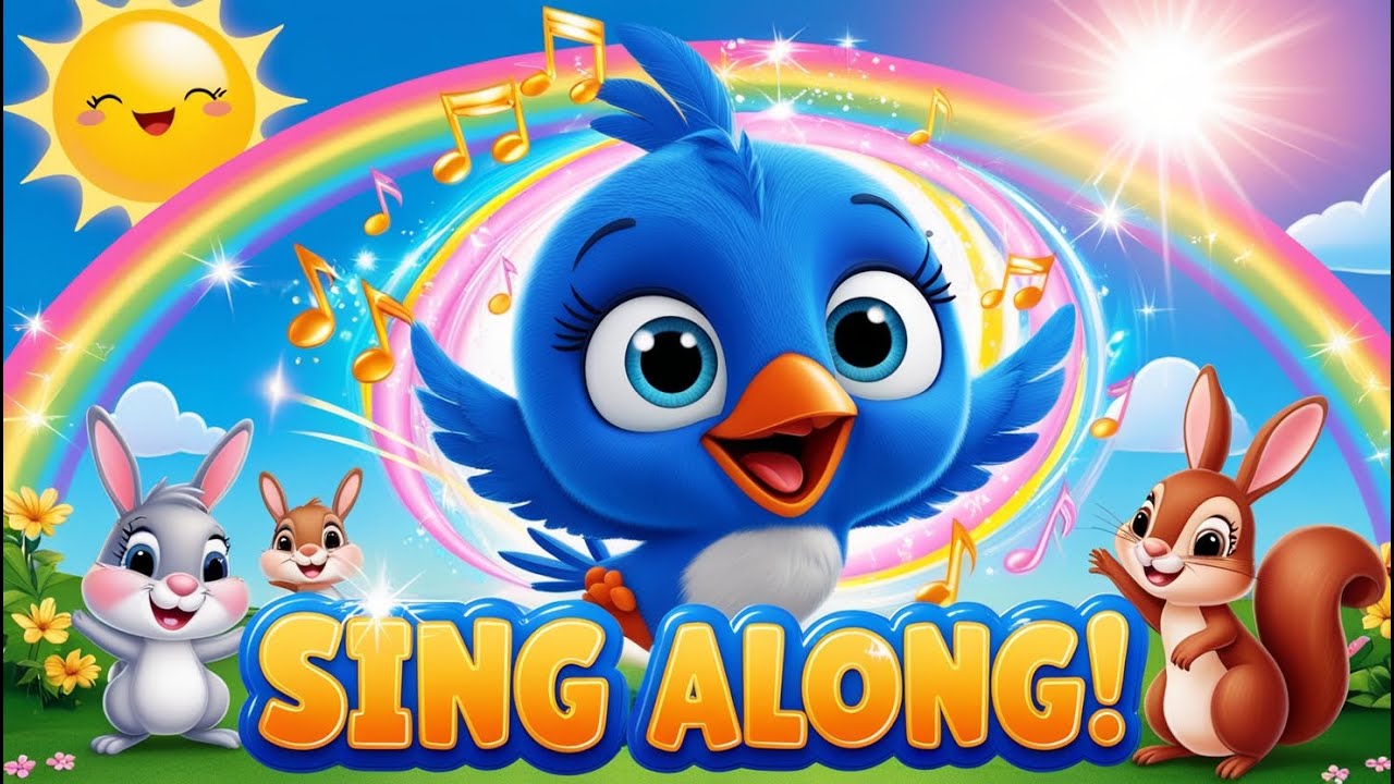 The Little Blue Bird's Song |Fun Nursery Rhyme & Educational Kids' Song ...