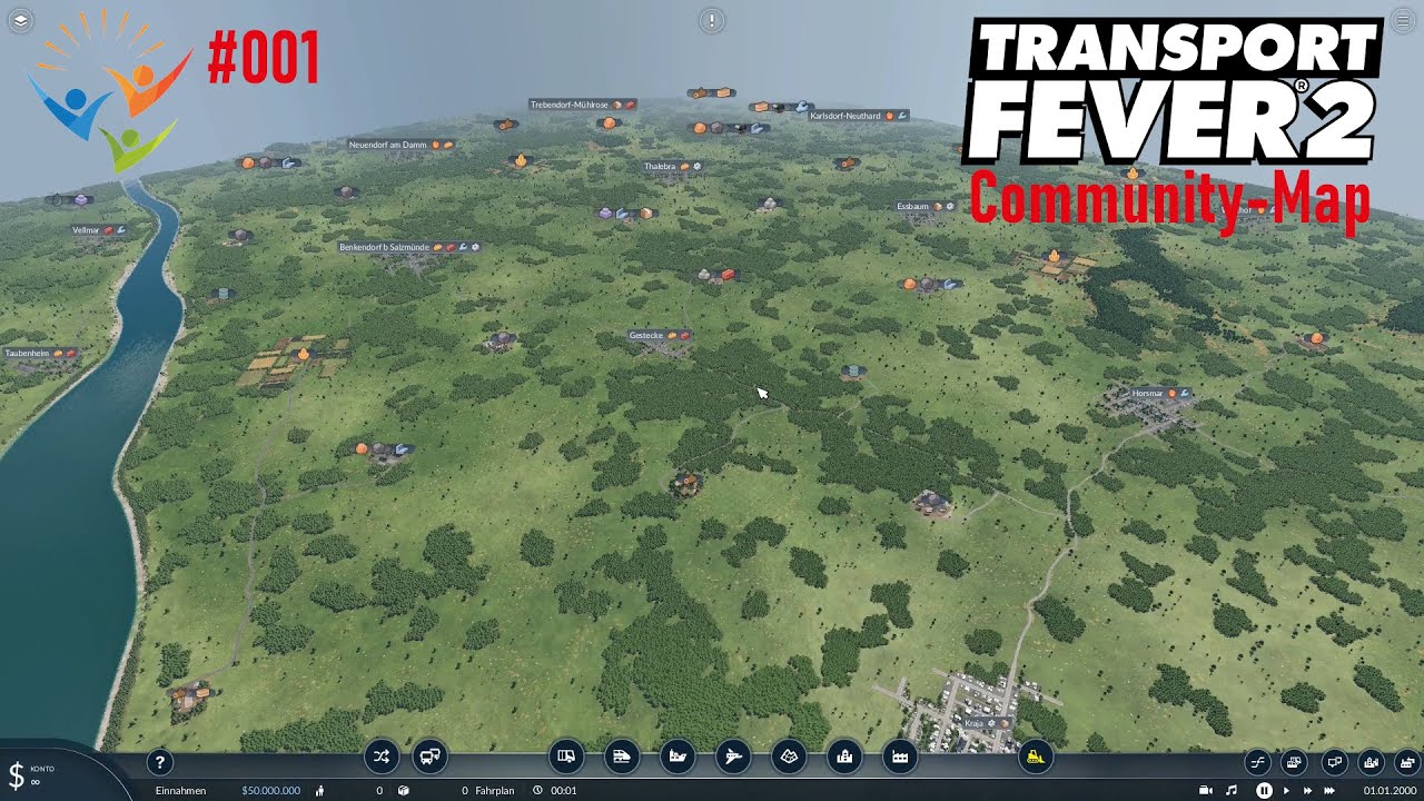 Transport Fever 2: #001 | Die "neue" Karte | Community-Map - YouTube