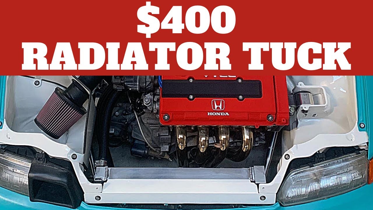 POOR MAN RADIATOR TUCK/ HONDA CIVIC RADIATOR TUCK - YouTube