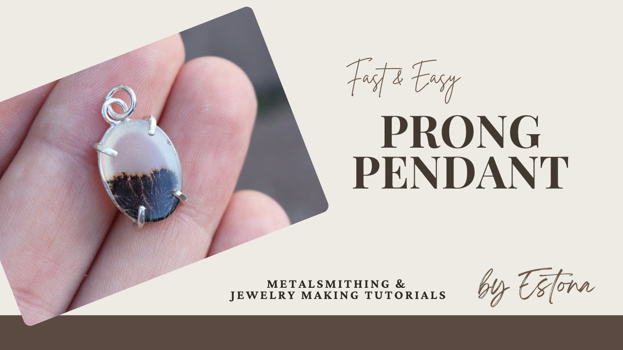 My own twist to a prong pendant - Estona Metalsmithing & Jewelry Making Tutorials - YouTube