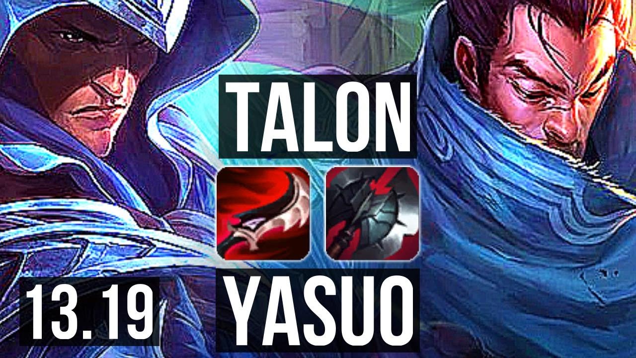 TALON vs YASUO (MID) | 75% winrate, 5/1/1 | KR Grandmaster | 13.19 ...