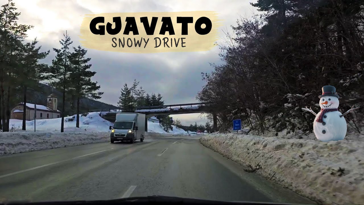 SNOWY DRIVE TOUR - Gjavato, Bitola, Macedonia (Winter 2024) 🚗 Снег на ...