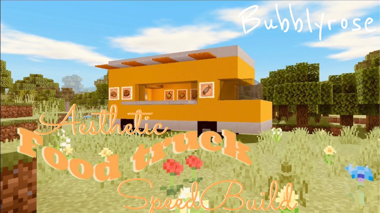 Minecraft aesthetic food truck - speed build ♡︎ - YouTube
