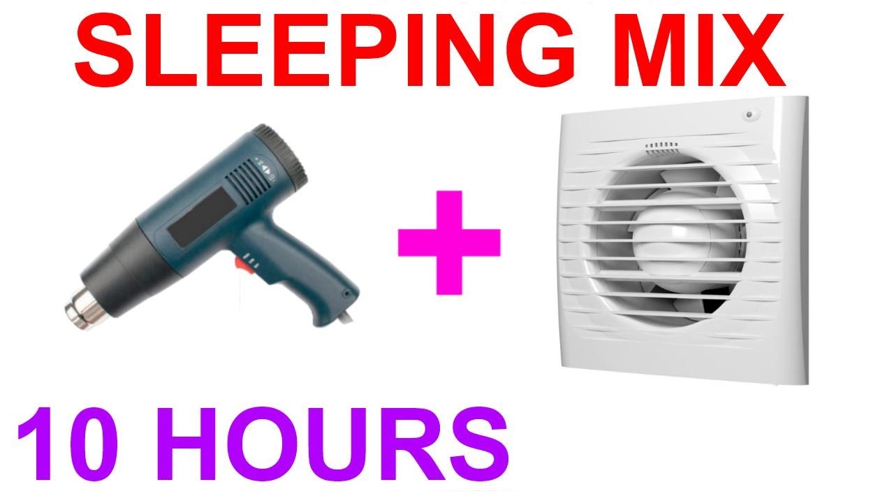 №233 Blow druer sound, the sound of the hood in the bathroom - 10 hours ...