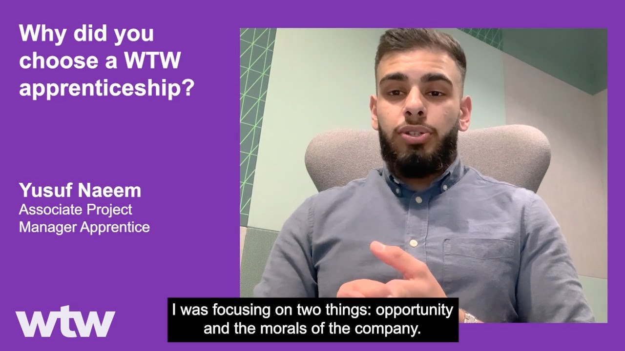 Being an apprentice at WTW - YouTube