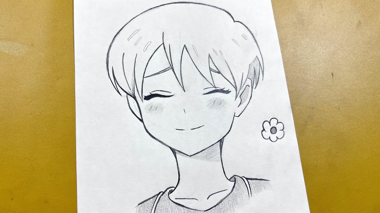 Easy anime girl sketch || how to draw cute anime girl step-by-step ...