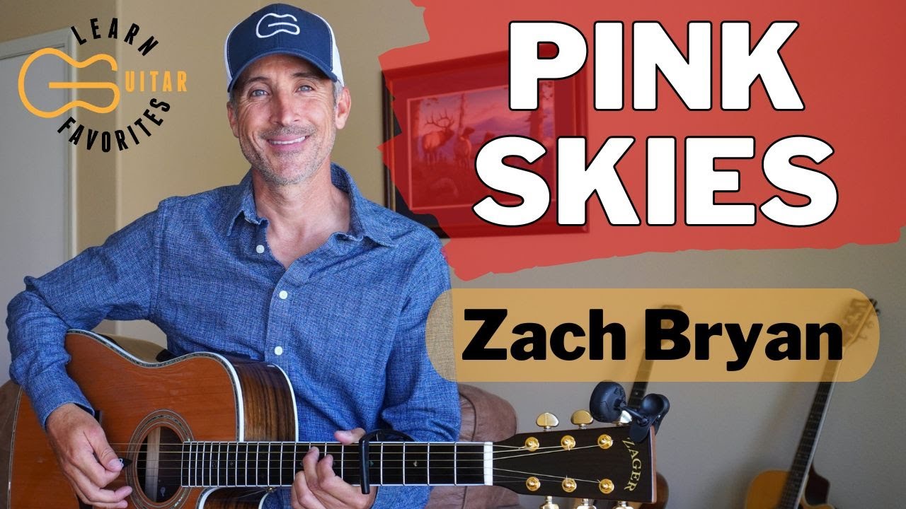 Pink Skies - Zach Bryan | 4 Easy Chords Guitar Tutorial - YouTube