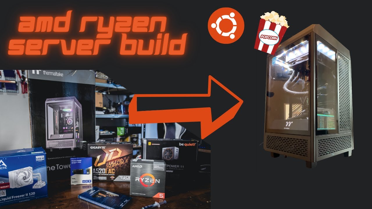 Ubuntu Home Server Build AMD Ryzen - The Popcorn Machine - YouTube
