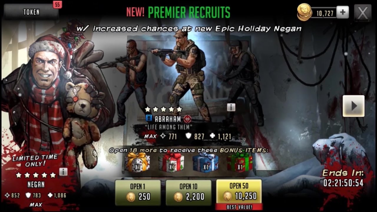200 PULLS *** SANTA NEGAN [ The Walking Dead Road To Survival ] - YouTube