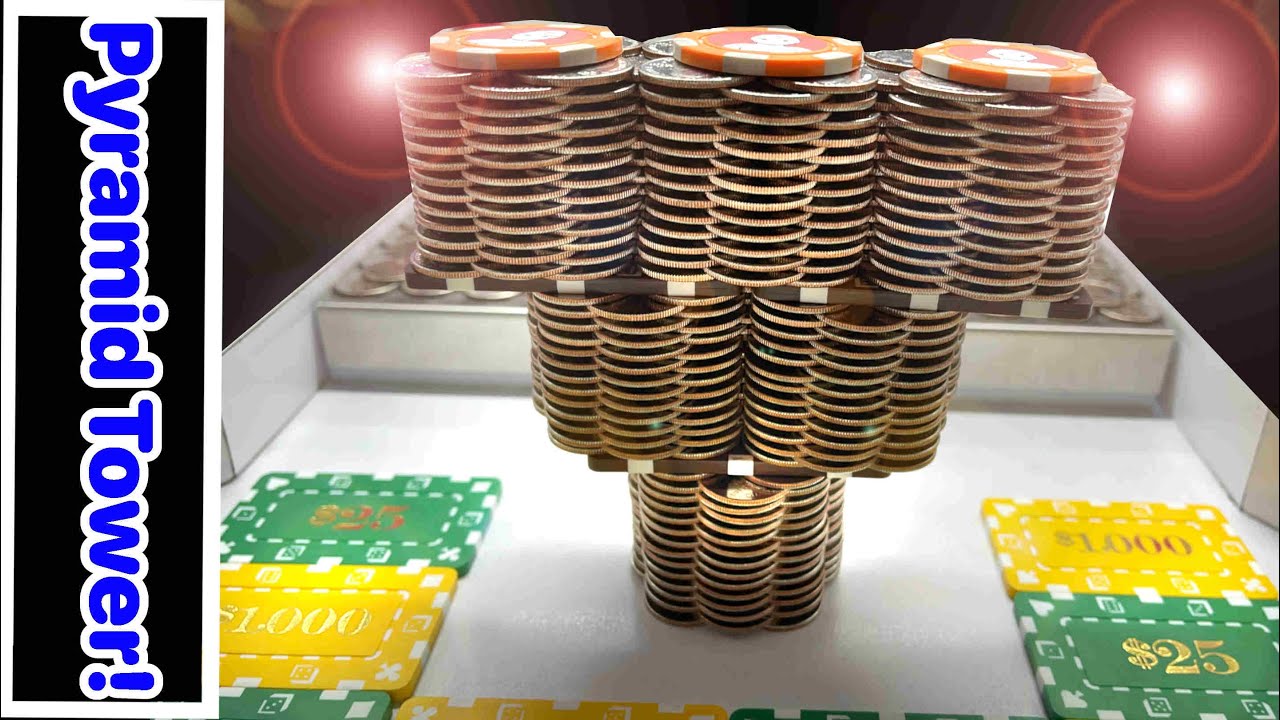 PYRAMID COIN TOWER! Inside the High Limit Coin Pusher! Giveaway ...