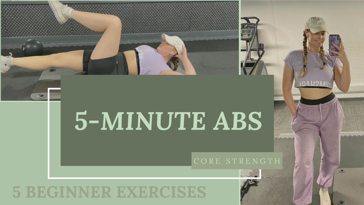 Beginner 5 Minute Ab Workout | 5 Easy Exercises - YouTube