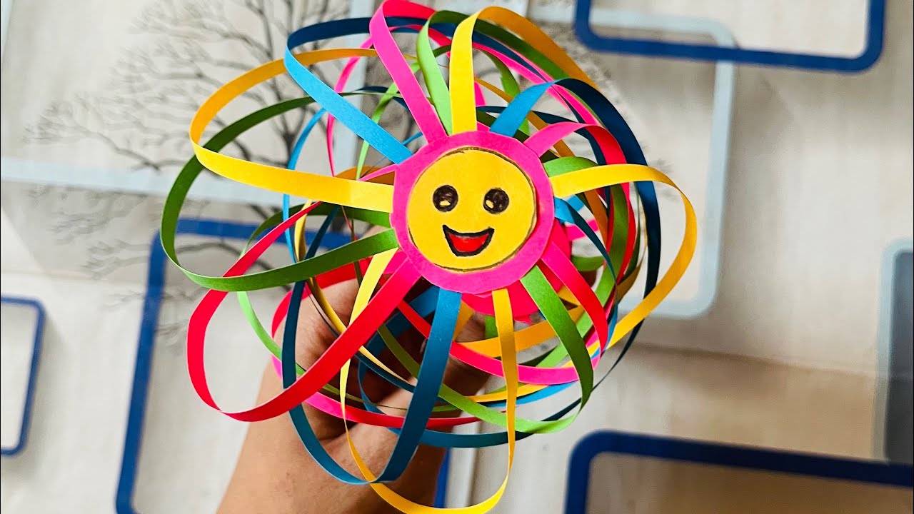 Diy Rainbow Paper Spinner 🌈😍|Fun for kids|#viralreels #trending # ...