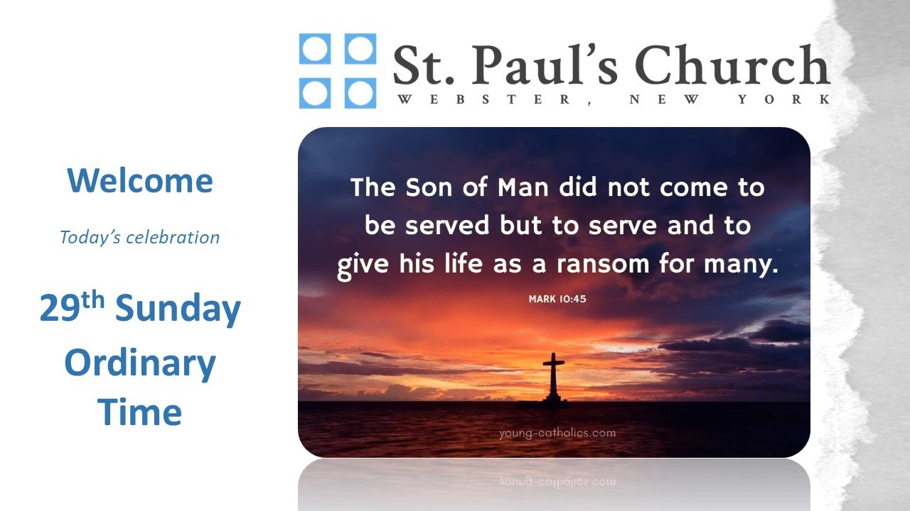 St. Paul's RCC Mass, Sunday, Oct 20, 9:00 AM ET - YouTube