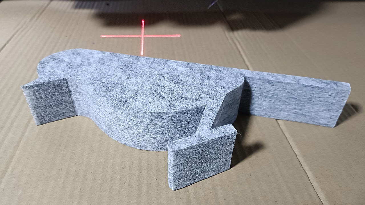 Cutting 40mm Polyester Acoustic Panels with Pneumatic Oscillating Knife ...