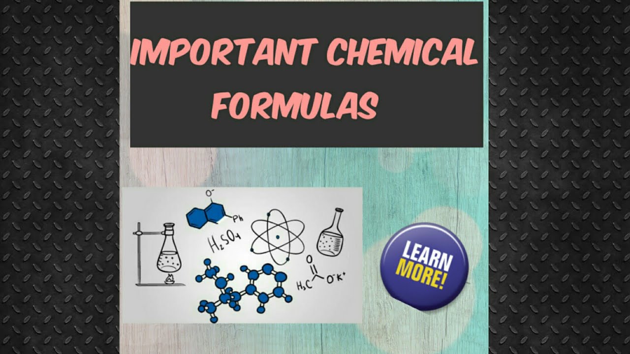 important chemical formula | class10th | By LEARN MORE - YouTube