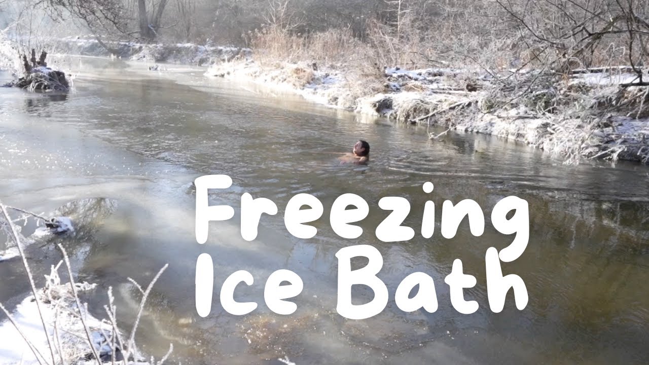 Freezing Ice Bath In Nature - YouTube