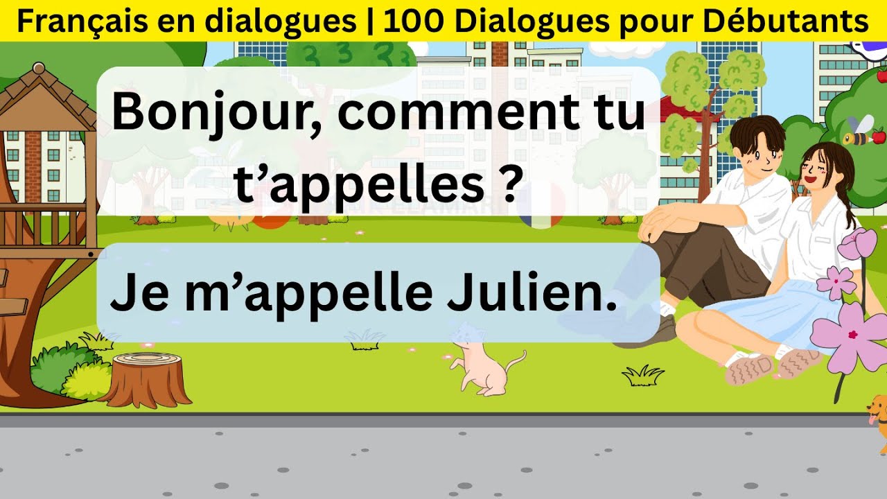 Français en dialogues | 100 Dialogues pour Débutants | Se Présenter en ...