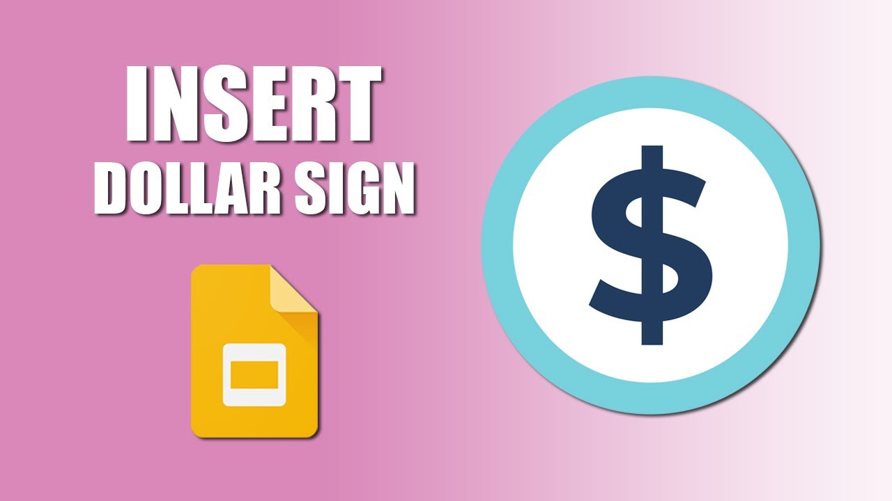 How to insert dollar sign in google slides - YouTube