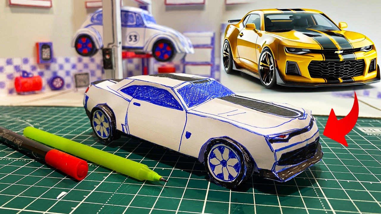 How to Make a Chevrolet Camaro Out of Paper | Transformers Legend - YouTube
