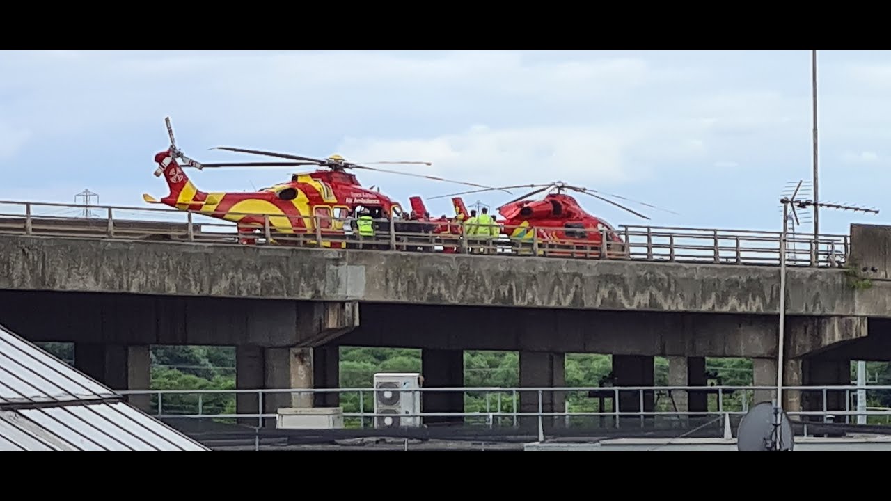 Multiple air ambulance lands on A13 Pitsea to deal with a serious ...