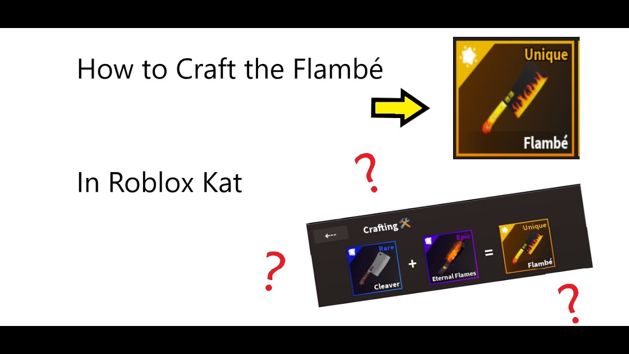 How to Craft Flambé in Roblox Kat - YouTube