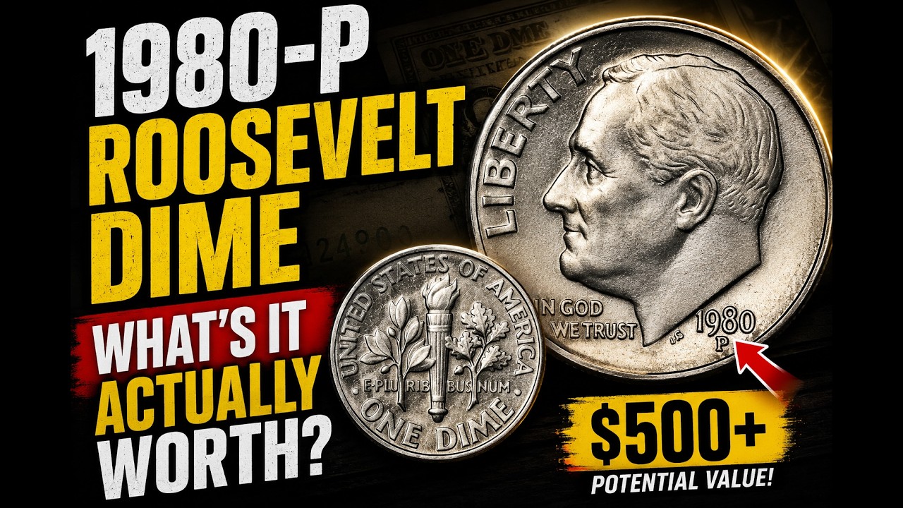 Rare Coins A Real Price On A 1980-P Roosevelt Dime coins #coins - YouTube