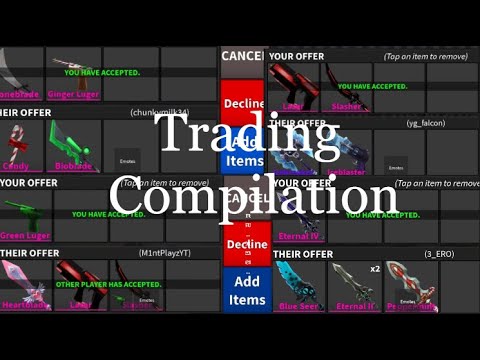 Roblox mm2 Trading Compilation - YouTube