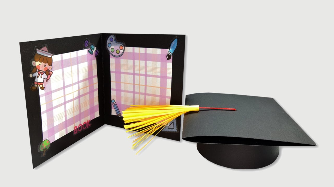 Origami Graduation Hat Tutorial | DIY Paper Mortarboard - YouTube