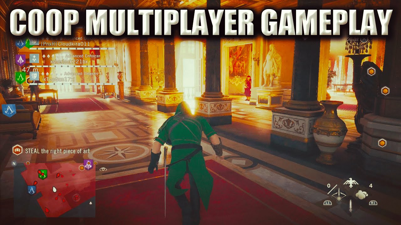 Assassins Creed Unity Co-op Multiplayer Gameplay #1 - Heist Multiplayer ...