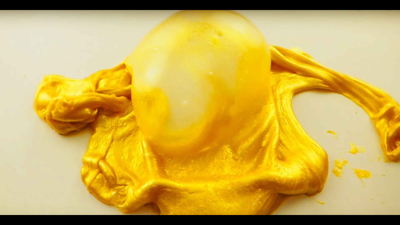GOLD SLIME 💛🏅DIY- ASMR - SLIME BUBBLE - METALLIC SLIME - YouTube