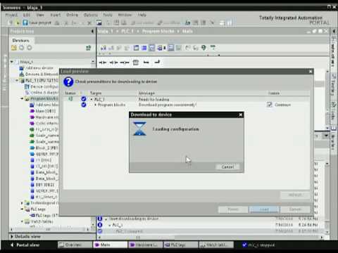 S7-1200+STEP7 Basic V10.5 rychlost kopírování programu do PLC - YouTube