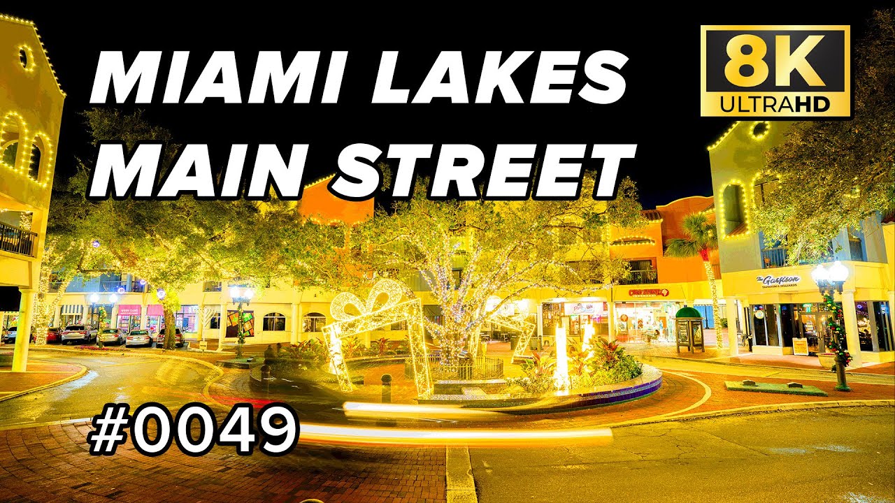 8K Timelapse of the Miami Lakes Main Street in Miami-Dade County, Fl ...