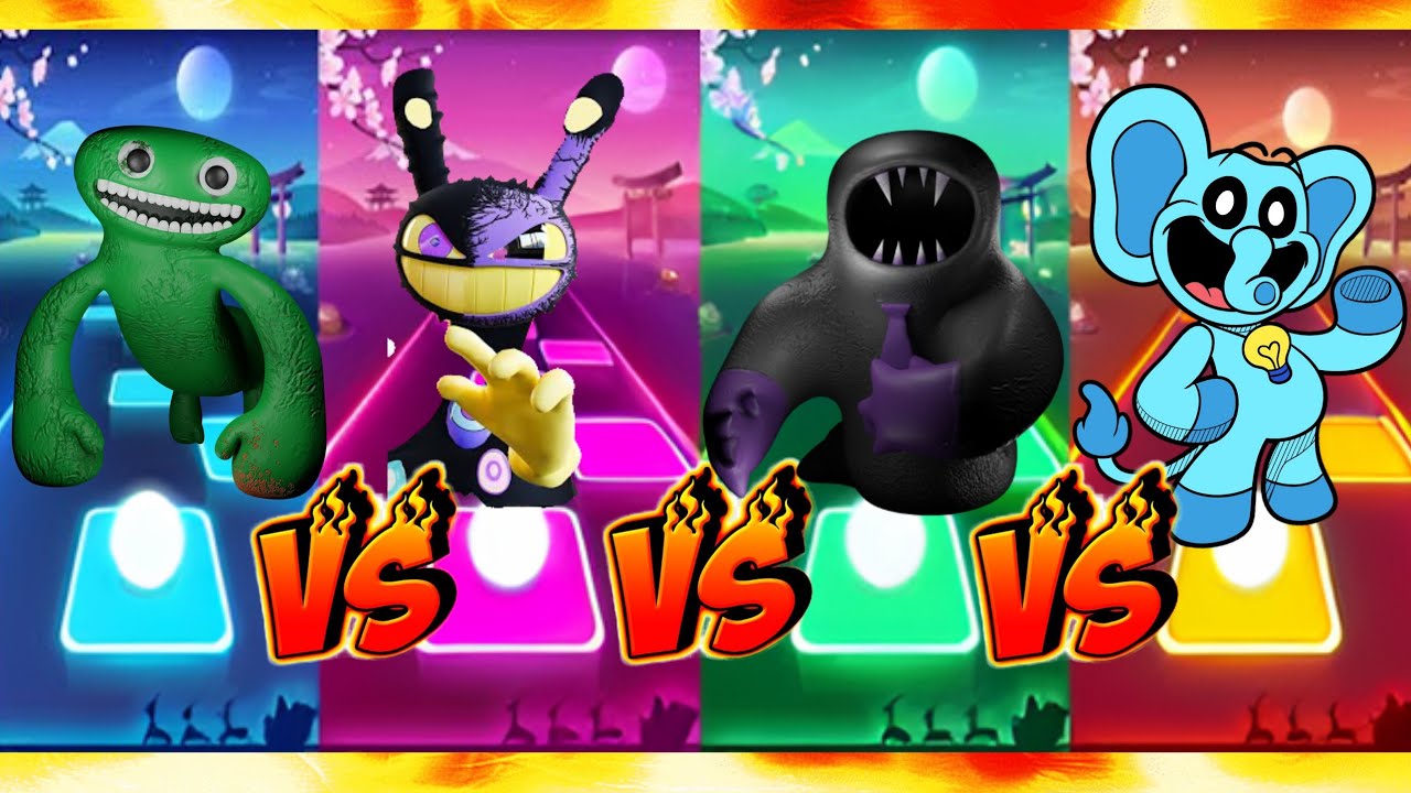 Jumbo Josh🆚Jax Monster🆚Sir Dadadoo🆚Smiling Critters🎶Tiles Hop - YouTube