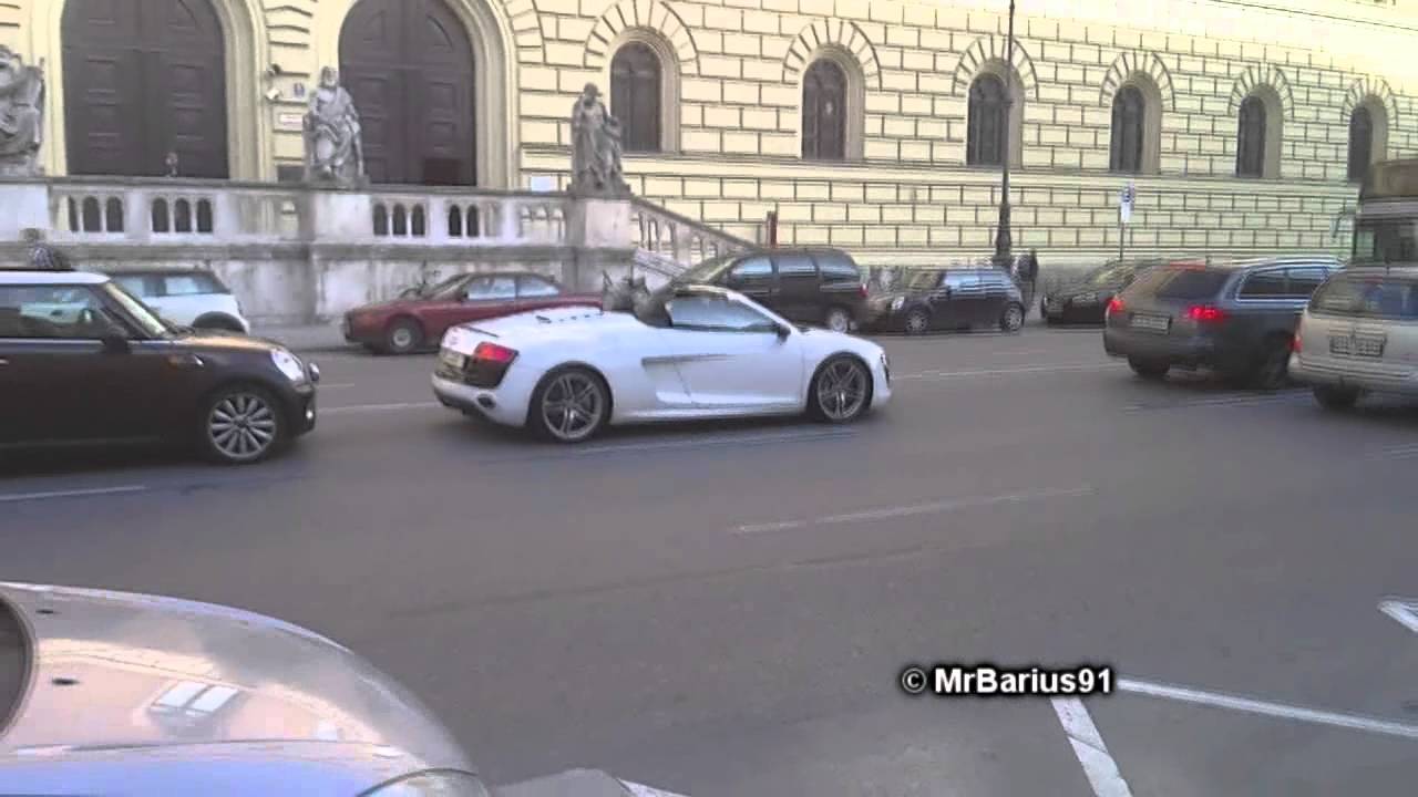 Girls driving the Audi R8 in Munich - YouTube
