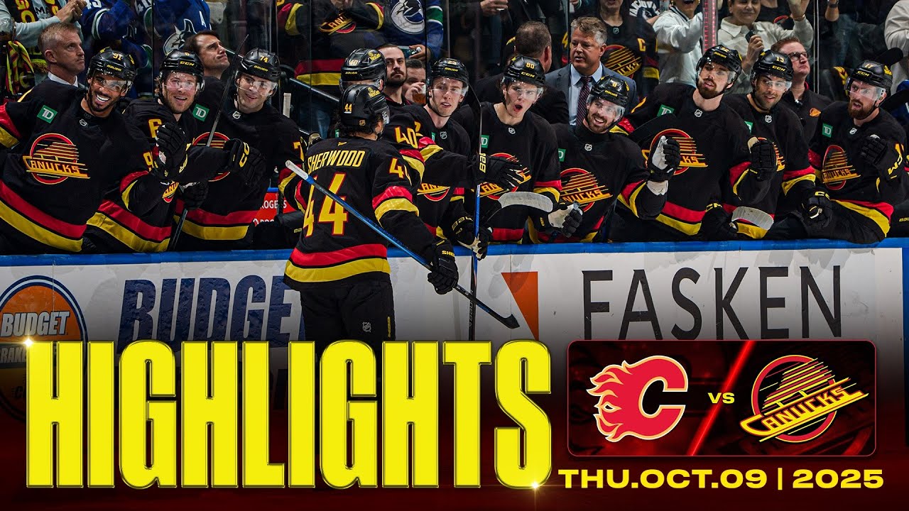 Game in 10 | Vancouver Canucks vs. Calgary Flames Highlights (Oct 9 ...