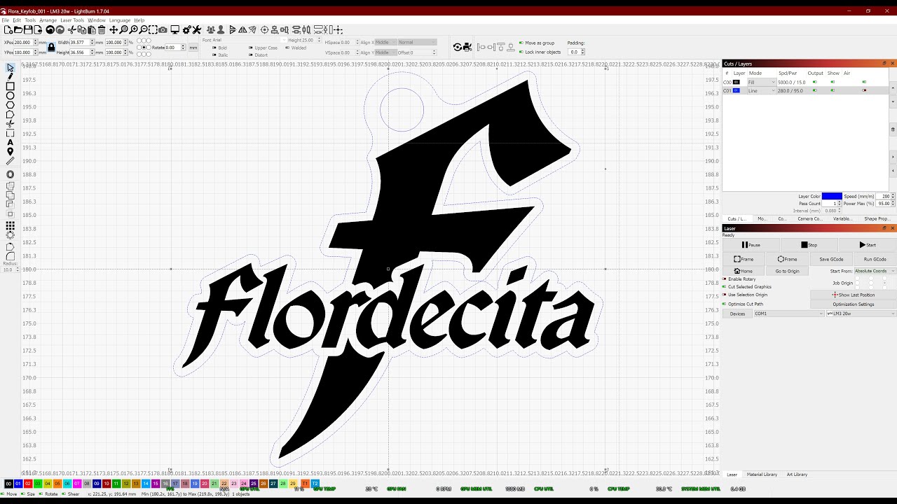 How to make a personalized keychain in Lightburn. - YouTube