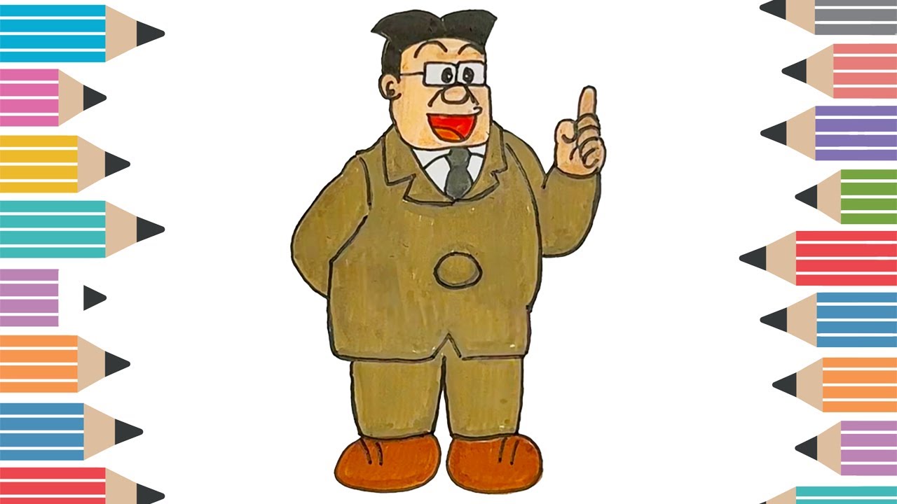 Vẽ thầy giáo - How to draw Teacher from Doraemon - Sensei - BAHAKIDS TV ...