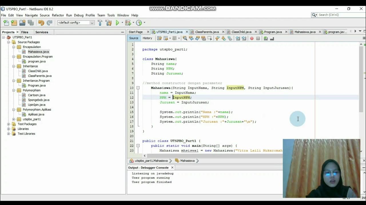 Penjelasan Dan Contoh Class Object Atribut Method Dan Constructor Youtube