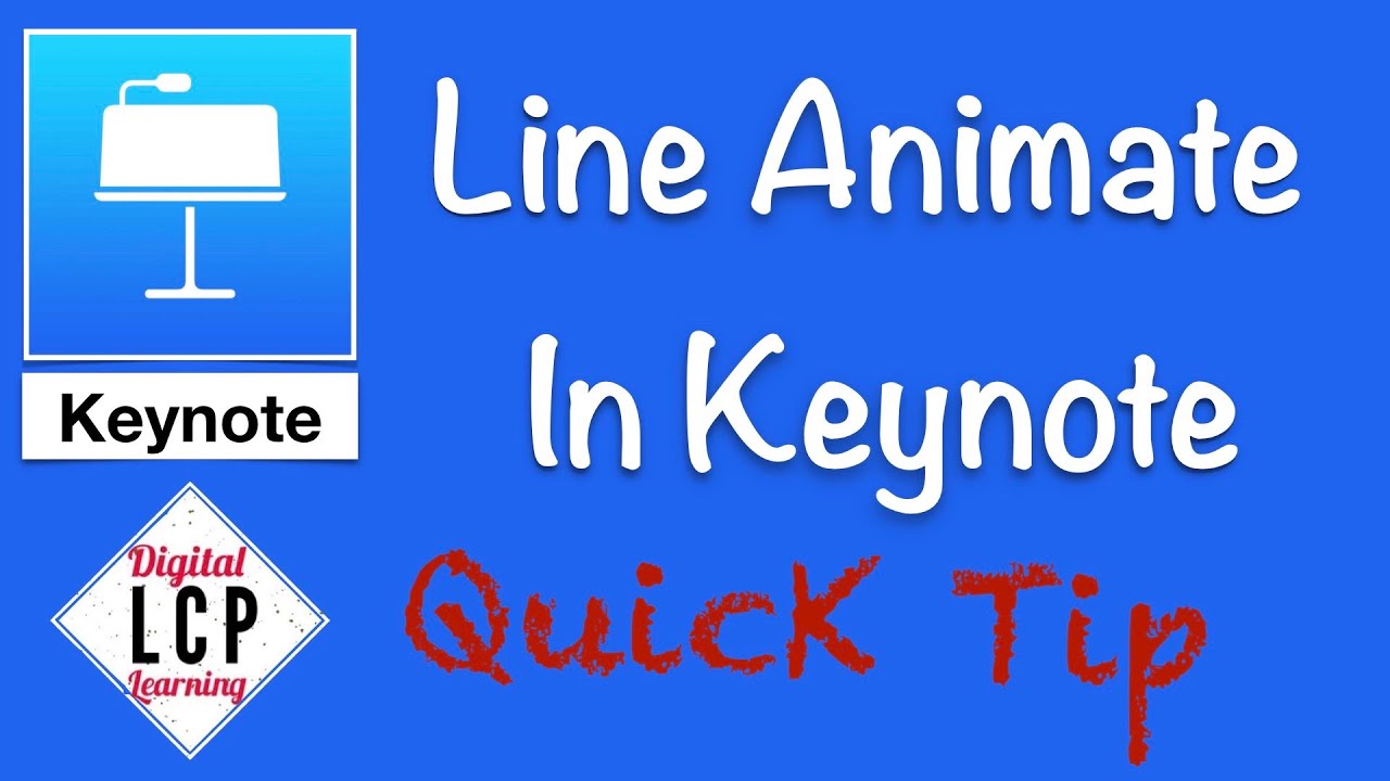 Quick Tip- Line Animate in Keynote - YouTube