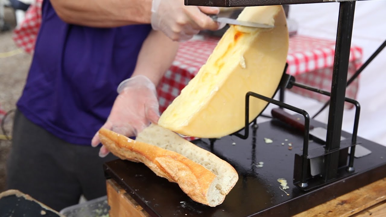 Try a Raclette Sandwich from the Swiss Alps in Chicago - YouTube