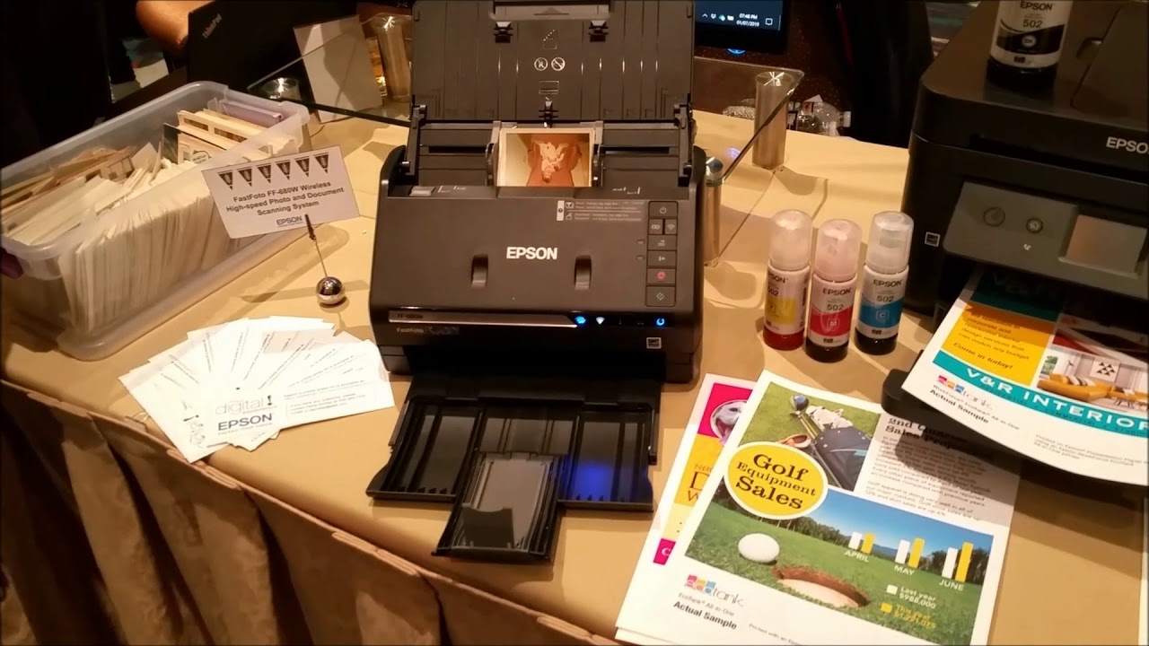 Epson FastFoto (FF-680W) Wireless Photo and Document Duplex - YouTube