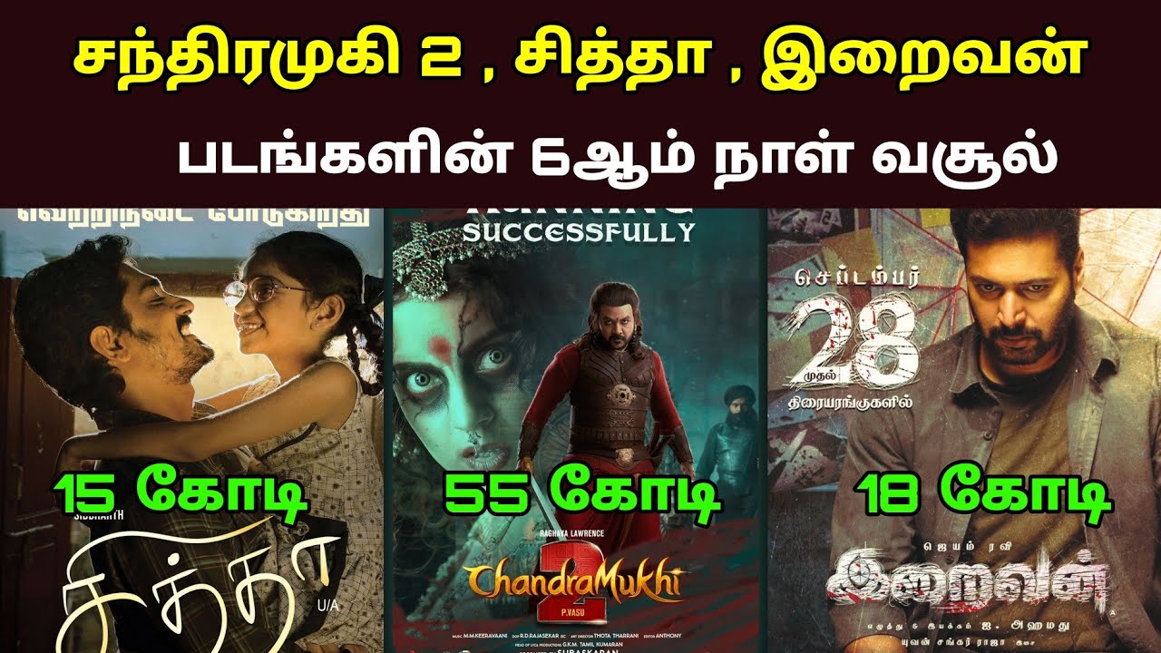 Chandramukhi 2 ,Iraivan,Chithha Tamil Movie 6th Day Worldwide Box ...