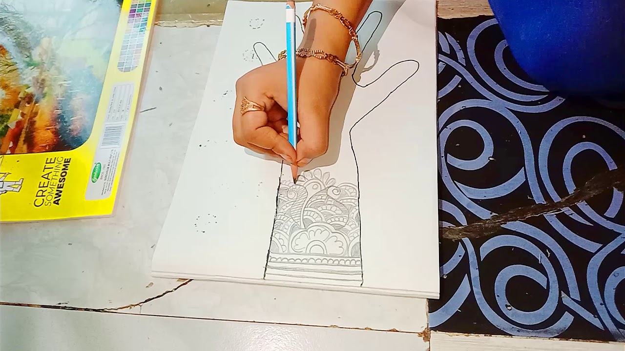Mehendi Designs On Paper || Tasleem Mehendi Designs #2 - YouTube