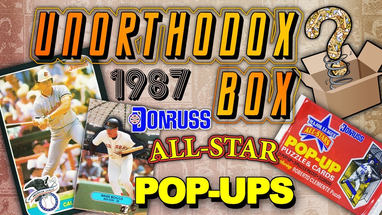 1987 Donruss Action All-Star "POP-UPS" - UNORTHODOX BOX - YouTube